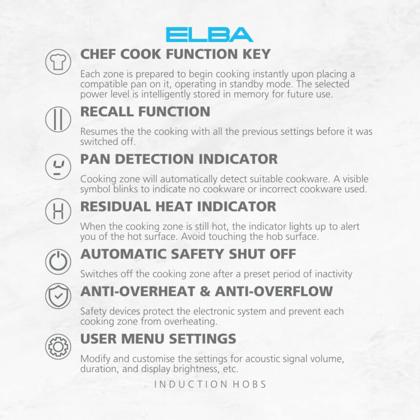 Induction Hob 30cm - EIN 302 | ELBA - SINGAPORE