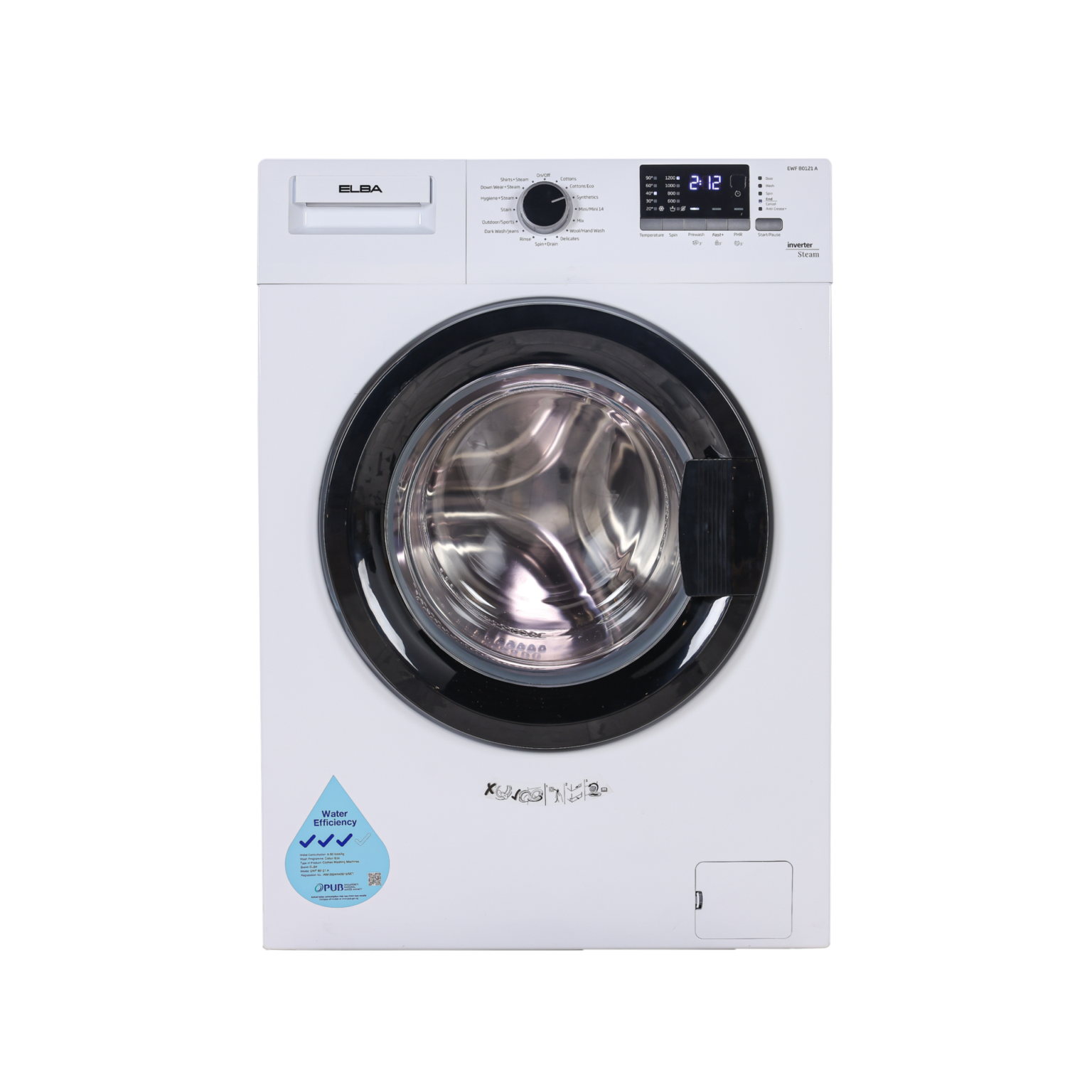 8kg Front Load Washing Machine – EWF 80121 A | ELBA - SINGAPORE