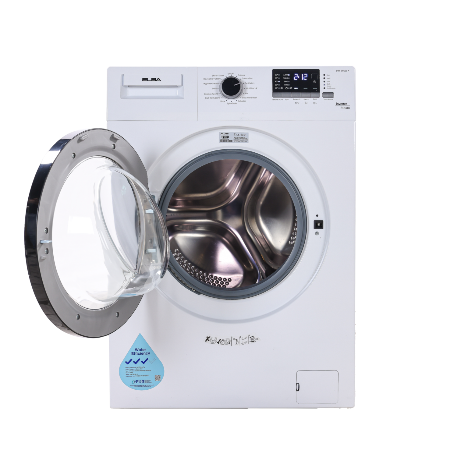 8kg Front Load Washing Machine – EWF 80121 A | ELBA - SINGAPORE